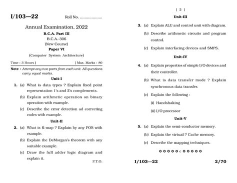Unit Computer Architecture And Assembly Language BCA Notes Unit BASIC COMPUTER Studocu