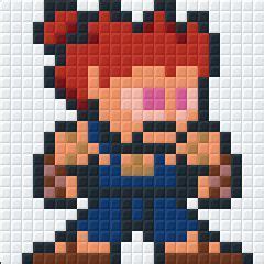 Patrón De Pixel Hobby De Akuma Personaje De Street Figther Si Quieres Saber Como Se Hace Ya