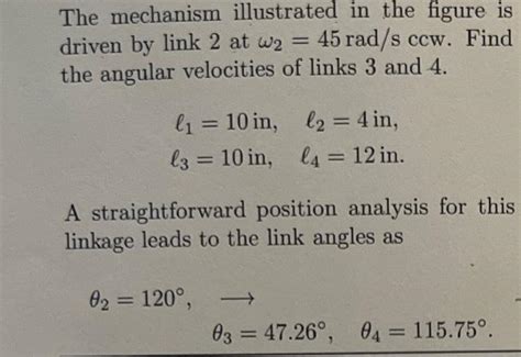 Solved The Mechanism Illustrated In The Figure Is Driven By Chegg Com