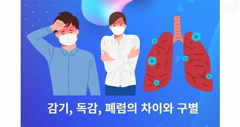 감기 독감 폐렴의 차이와 구별 방법