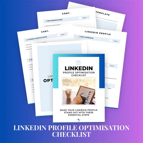 Linkedin Profile Optimisation Checklist Income Creators
