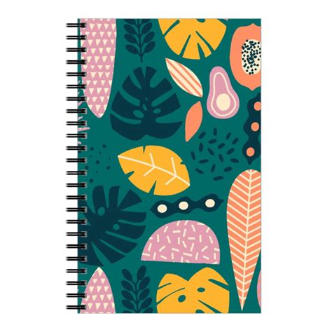 retro tropical pattern notebook shutterfly