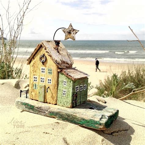 Домик у моря дрифтвуд декор Driftwood Art Driftwood Art Sculpture Wood Art