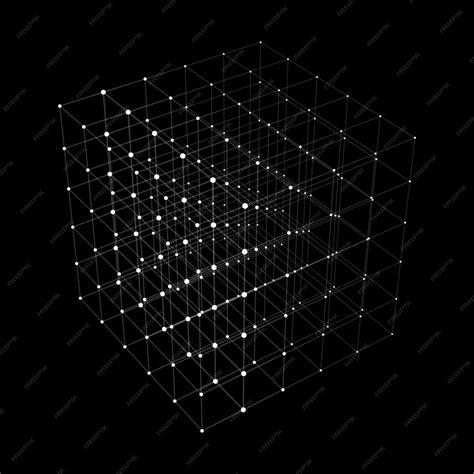 Premium Vector Abstract Background With Cube Vector Illustration Technology Shape With Lines