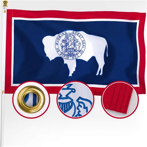 Reidferr Wyoming Flag 3x5 Outdoor Double Sided Heavy