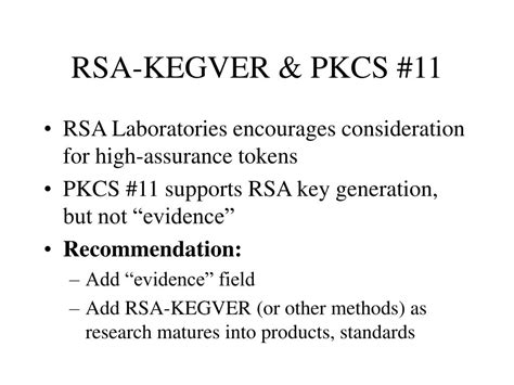 PPT Some New RSA Mechanisms For PKCS PowerPoint Presentation Free Download ID