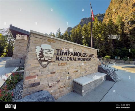 The Sign At The Entrance Of Timpanogos Cave National Monument Utah