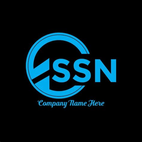 Premium Vector Ssn Letter Logo Design With A Circle Shape Ssn Circle