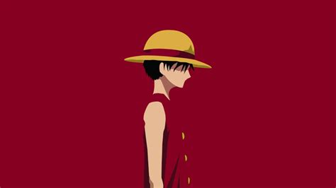 پس زمینه مینیمال انیمه Monkey D Luffy اِم والپیپر