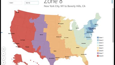 zone chart by zip codes
