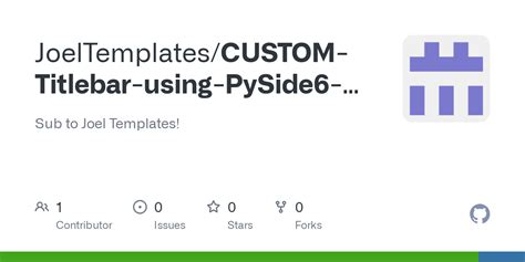 Custom Titlebar Using Pyside6 And Qmlappqml At Main · Joeltemplates