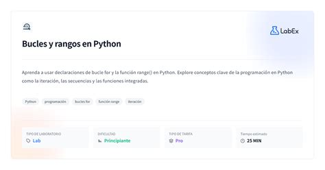 Programación En Python Bucles For Función Range Labex