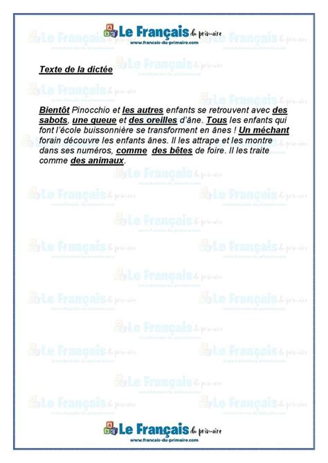 Examen Dictée N1 4ème Année