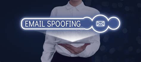 Writing Displaying Text Email Spoofing Word Written On Secure The