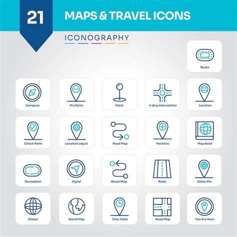 Premium Vector Map And Travel Icons Collection Set Of Location Gps