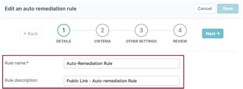 Modify Existing Auto Remediation Rules Egnyte