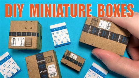 Diy Realistic Mini Shipping Box Miniature Amazon Cardboard Delivery