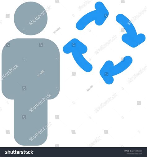 Routine Shift Work Process Loop Arrows Stock Vector Royalty Free