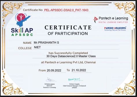 Prashanth S On Linkedin Pantechelearning Data Datascience Certificate
