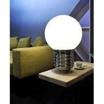 BASIC A Floor Lamp Or A Table Lamp Socket In Polished Aluminum Polyethylene Globe