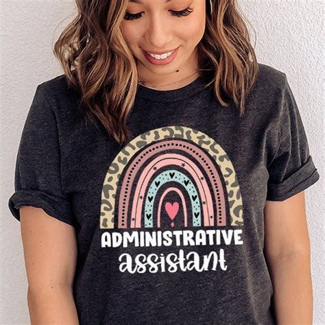 Administrative Assistant T Admin Assistant Shirt Front Office Lady