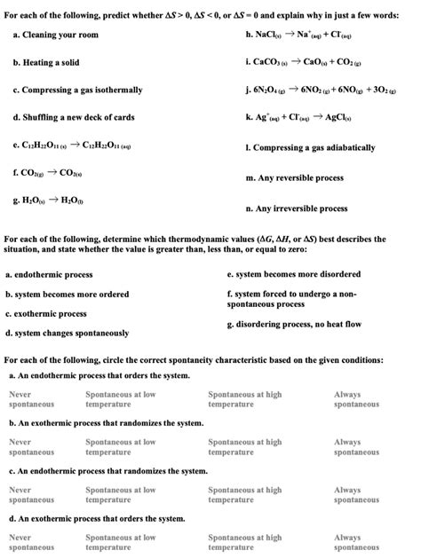 Solved For Each Of The Following Predict Whether AS AS Chegg