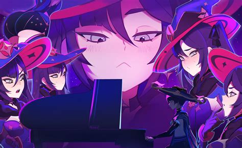 Scaramouche Mona And Wanderer Genshin Impact And 3 More Drawn By