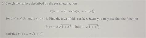 Solved Sketch The Surface Described By The Chegg