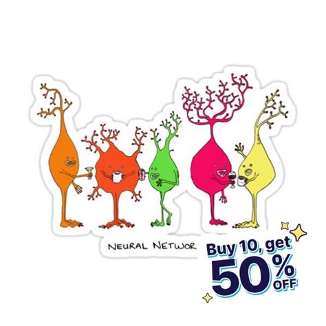 Neural Networking Sticker For Sale By Cartoon Neuron By Immy Smith