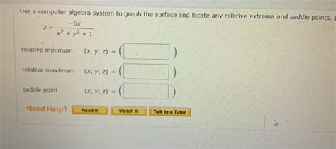 solved use a computer algebra system to graph the surface