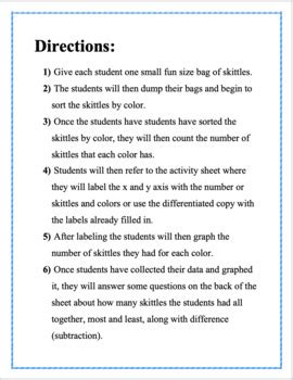 Skittles Data And Graphing Math Center By Canoy SCraftyClassroom