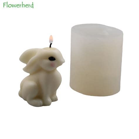 3d 토끼 퐁당 케이크 실리콘 곰 팡이 베이킹 케이크 곰 팡이 Diy 앉아 토끼 향기로운 촛불 곰 팡이 케이크 장식 촛불 만들기 키트케이크 틀 Aliexpress