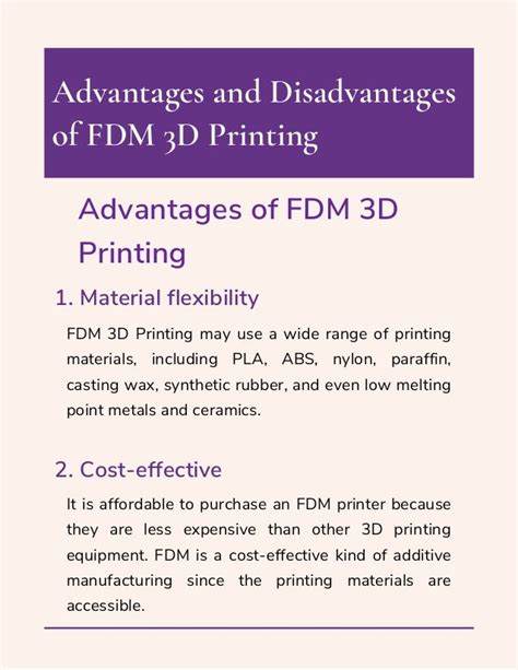 What Is Fdm 3d Printing Advantages And Disadvantages Pdf
