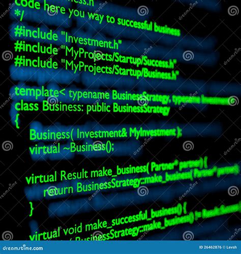 c code stock illustration image of blur program coding 26462876