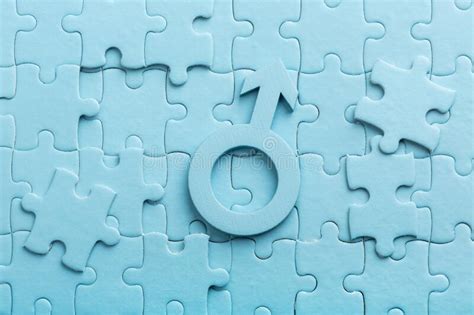 Masculine And Feminine Lie On Puzzles Concept Of Sex Couple Family Stock Image Image Of