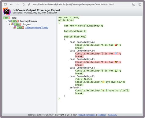 Dotcover Command Line Tools For Automation Testing Code Coverage The