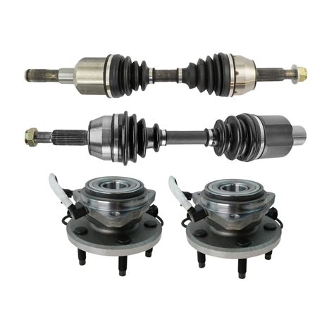 Zynkor Front Cv Axle Shaft Assembly Wheel Hub Bearing Set 4pc 4 Piece