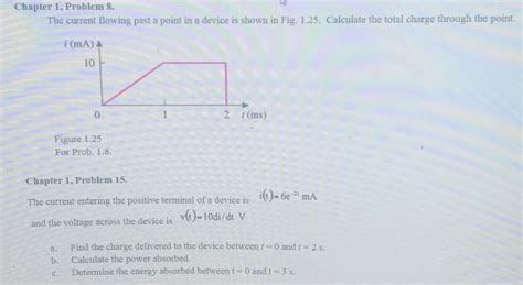 Solved Chapter 1, Problem 8. The current flowing past a | Chegg.com