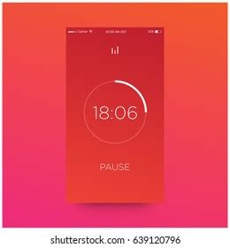 Timer App Interface Design Stock Vector Royalty Free Shutterstock
