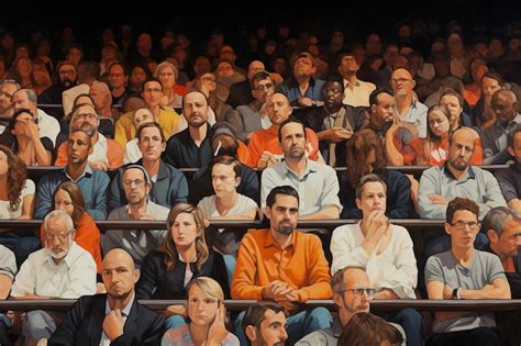 Premium Photo Energetic Stadium Crowd Generative AI