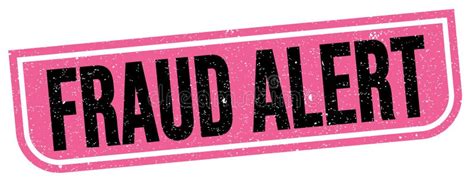 Fraud Alert Text Written On Pink Black Stamp Sign Stock Illustration
