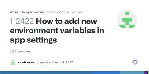 how to add new environment variables in app settings · issue 2422
