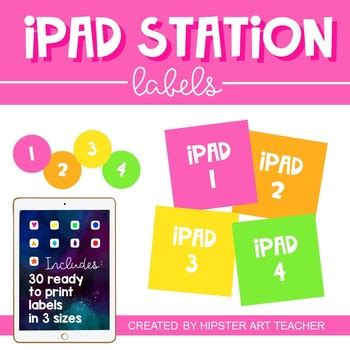 Ipad Labels And Organization System 30 Labels In 3 Sizes Tpt