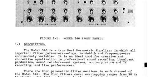 Infrequent Sound [sex Tex] Technology Urei 546 Dual Parametric Equalizer Ny Mod 1980 Made