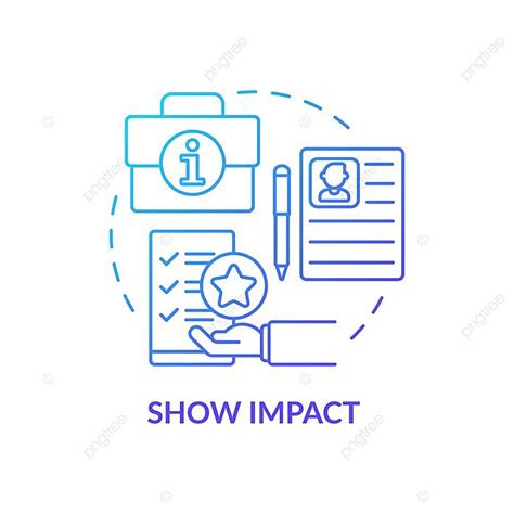 Show Impact Blue Gradient Concept Icon Notion Art Skill Vector Notion