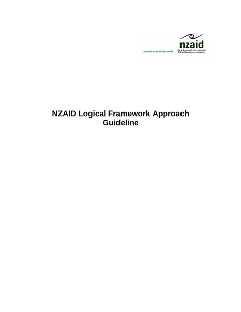 pdf nzaid logical framework approach guideline filenzaid logical