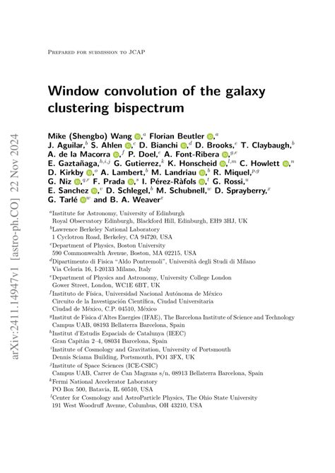Pdf Window Convolution Of The Galaxy Clustering Bispectrum