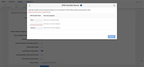 Nombre De Variable De Spss Questionpro Centro De Ayuda