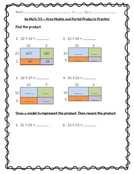 Go Math Practice 4th Grade Chapter 3 Multiply By 2 Digit Numbers