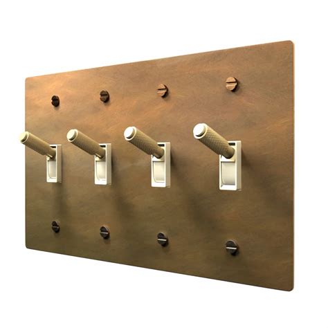 Aged Brass Toggle Switch